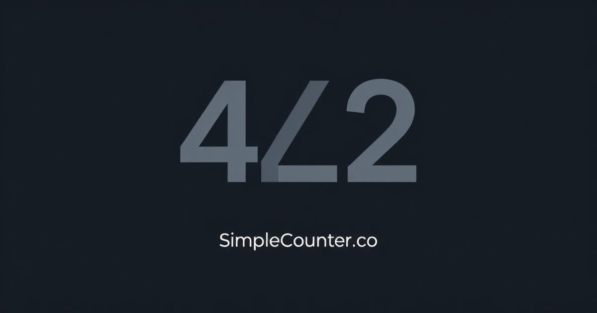 Free People Counter | Attendance & Headcount Tracker - SimpleCounter.co